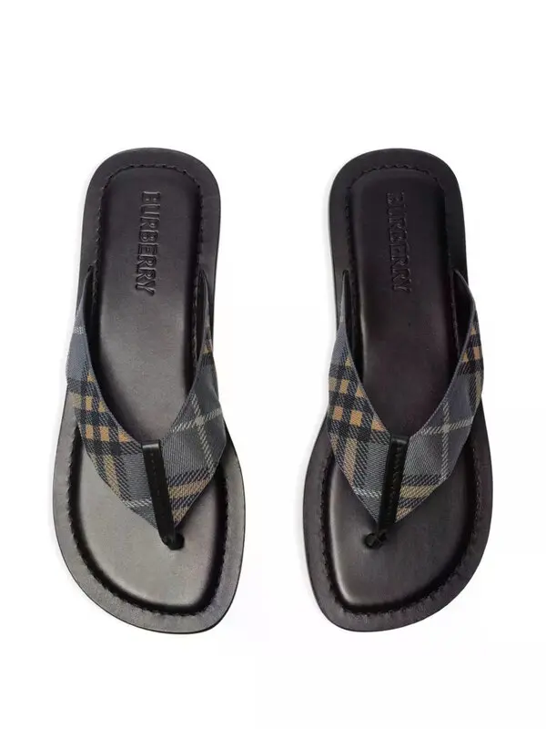 Burberry Check Pavilion Sandals - Blue
