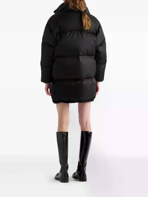 Prada Re-nylon Down Coat With Elasticized Belt