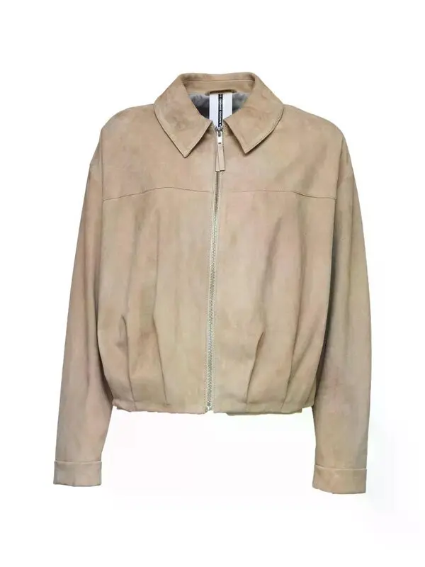 SWORD 6644 Collared Zip-up Jacket - Neutrals