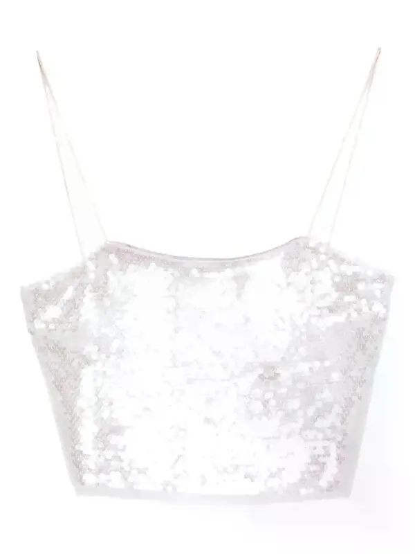 FORTE_FORTE Sequin Strap Top - Pink