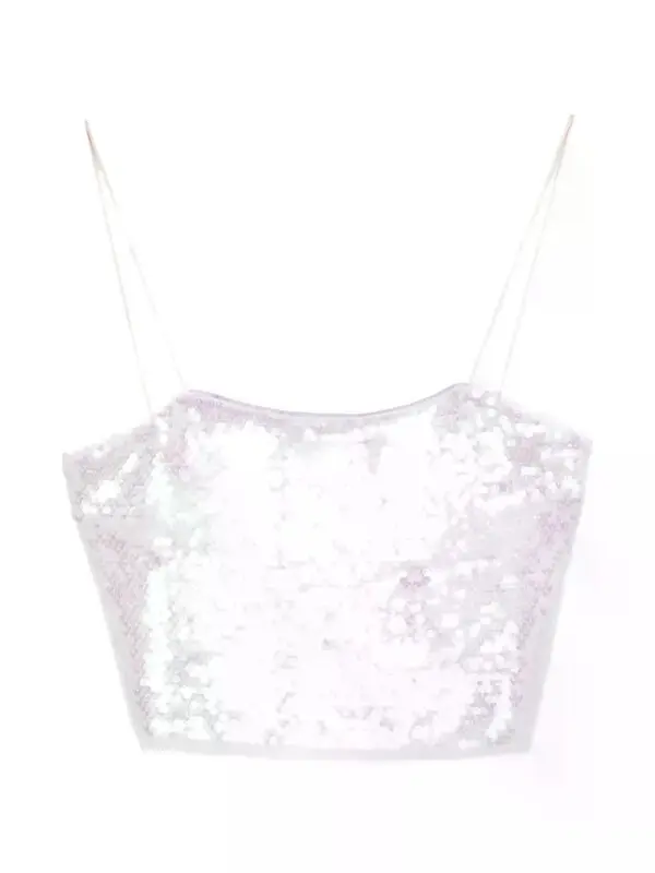 FORTE_FORTE Sequin Strap Top - Pink