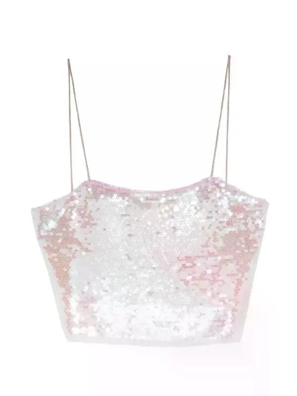 FORTE_FORTE Sequin Strap Top - Pink