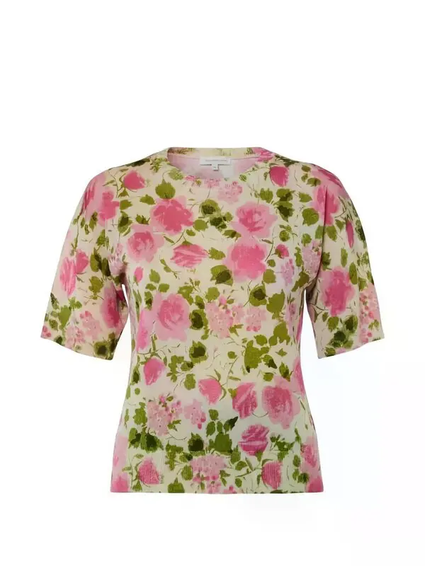 Liu Jo Floral Crew-neck Top - Neutrals