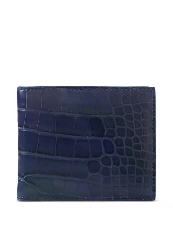 Ralph Lauren Purple Label Alligator Billfold Wallet - Blue