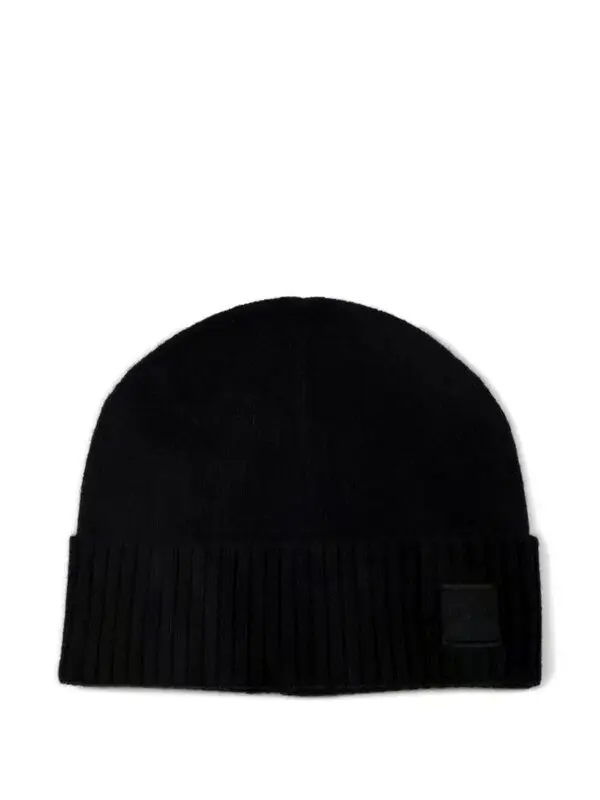 BOSS Logo-patch Beanie - Black