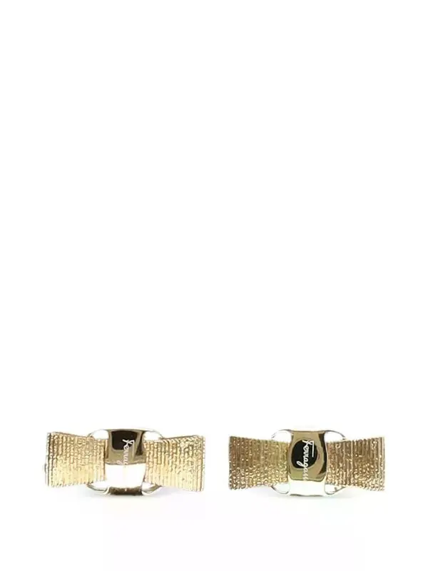 FERRAGAMO Vara Bow Stud Earrings - Gold