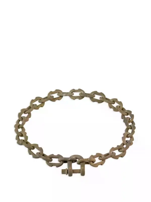 PARTS OF FOUR Charm Chain Choker - Brown