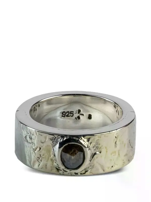 PARTS OF FOUR Envelopment Diamond Ring - Silver