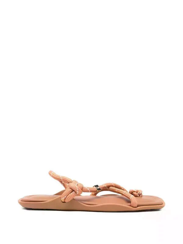 Flowze Square Strap Sandals - Brown