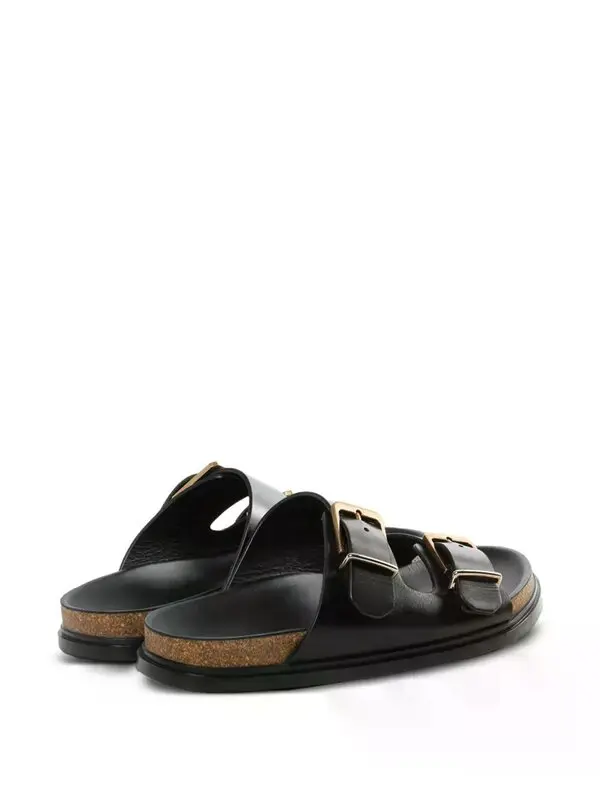 THE ROW Buckle Strap Sandals - Black