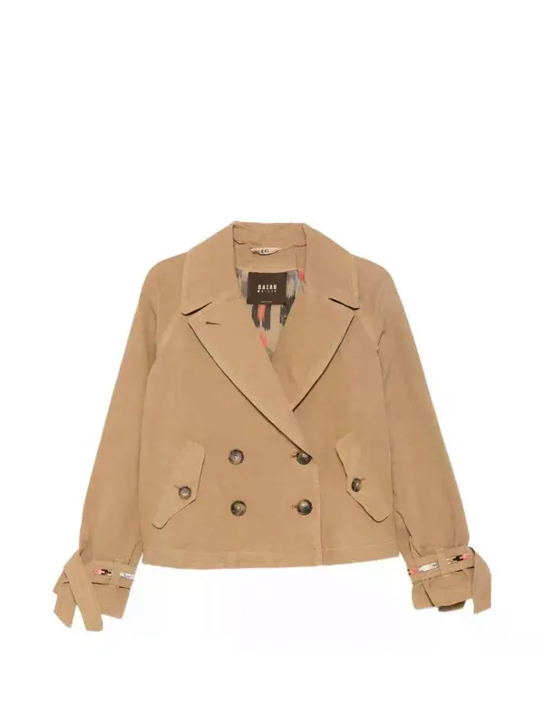 BAZAR DELUXE Double-breasted Trench Coat - Neutrals
