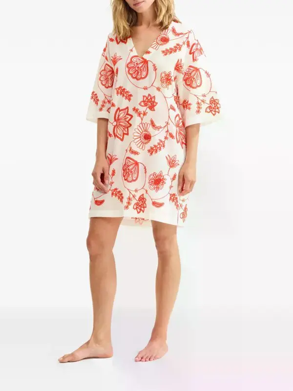 ERES Floral-print Dress - Red