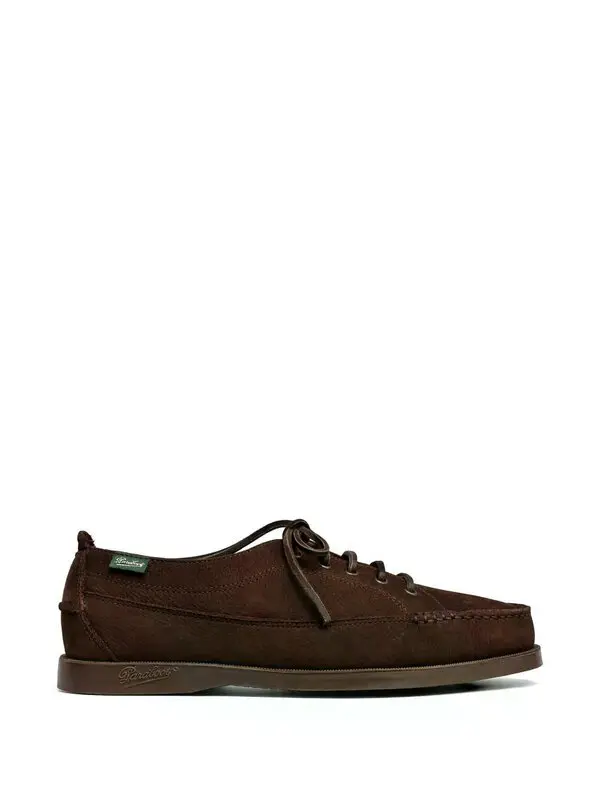 Paraboot Laced Suede Boat Shoes