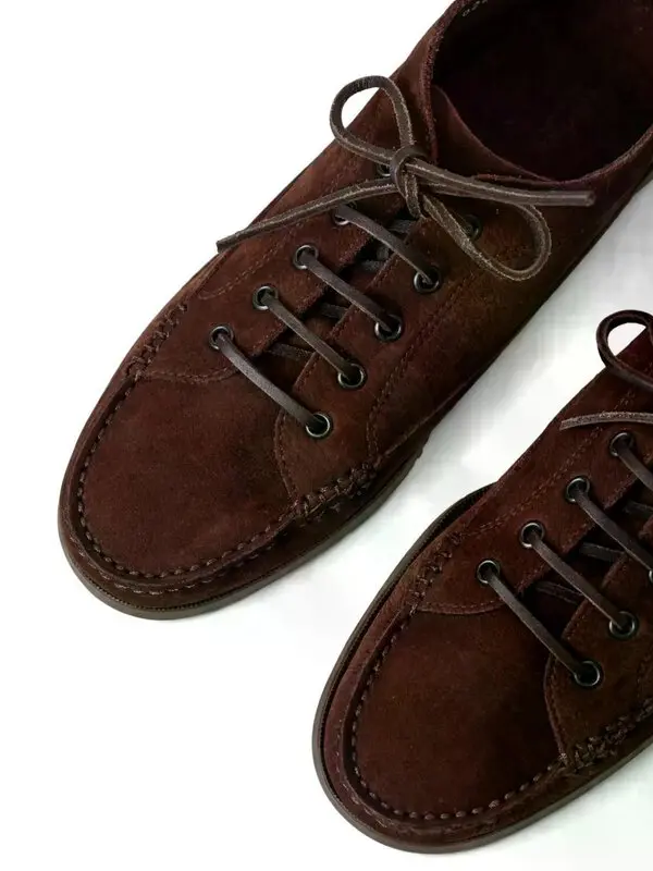 Paraboot Laced Suede Boat Shoes