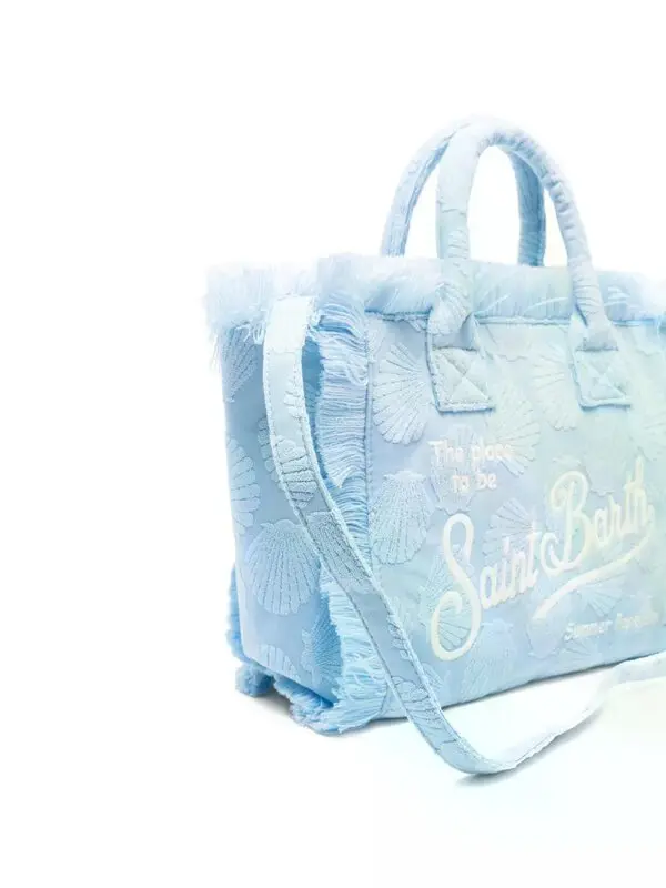 MC2 SAINT BARTH Fringed-trim Tote - Blue