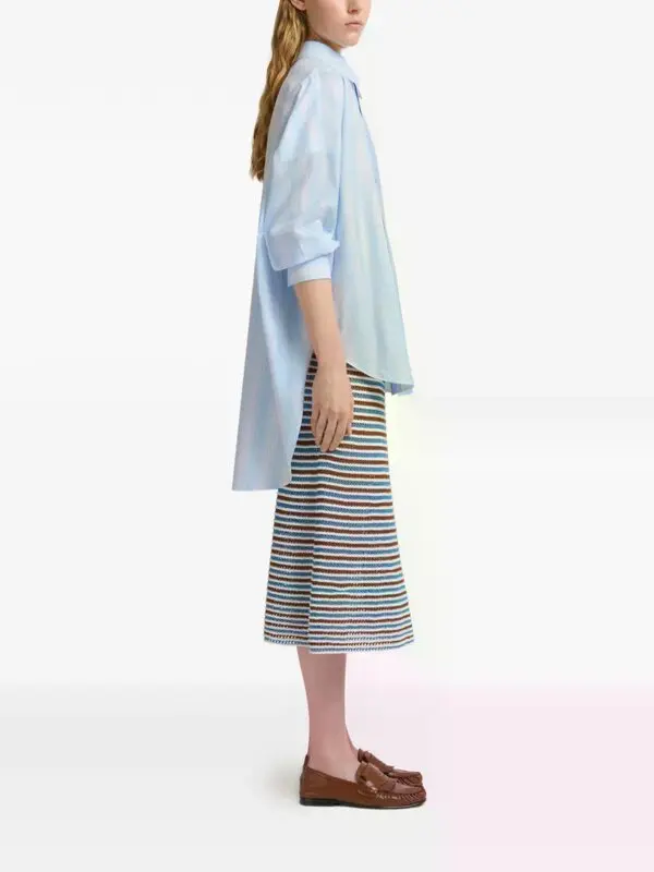 Marni Striped Panel Shirt - Blue