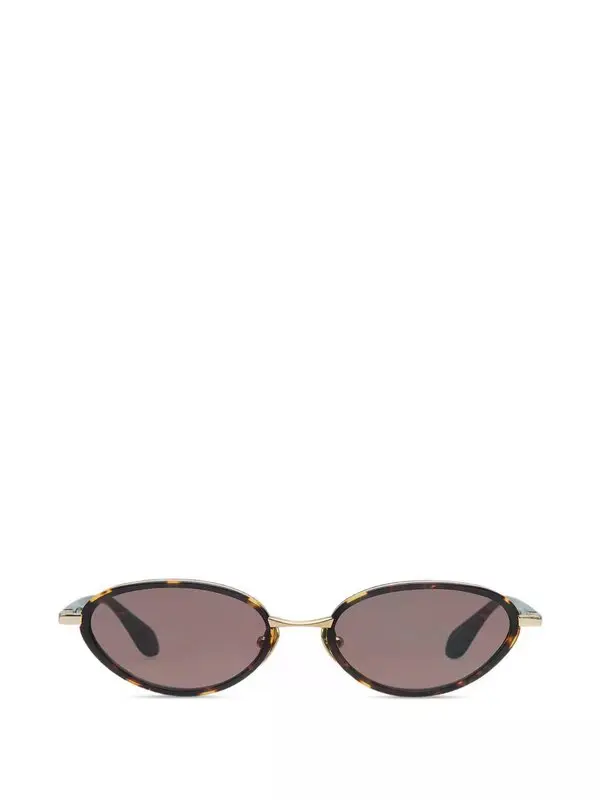 GIGI STUDIOS Evela Oval-frame Sunglasses - Brown