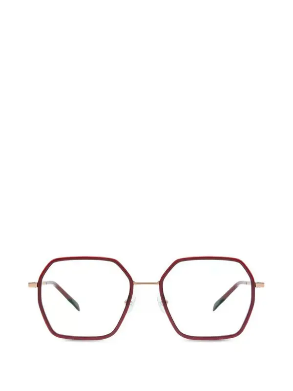 GIGI STUDIOS Yune Geometric-frame Glasses - Red