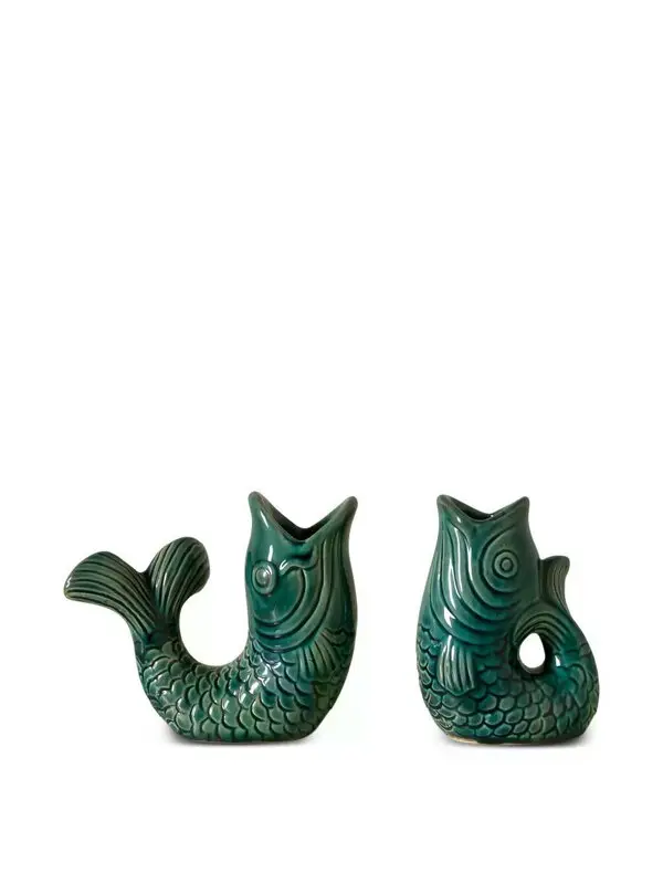 CU I SEEYOU Fish-design Candle Holder - Green