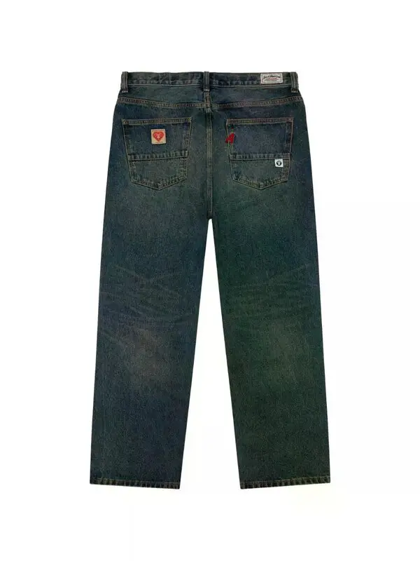 AAPE BY *A BATHING APE Distressed Trousers - Blue