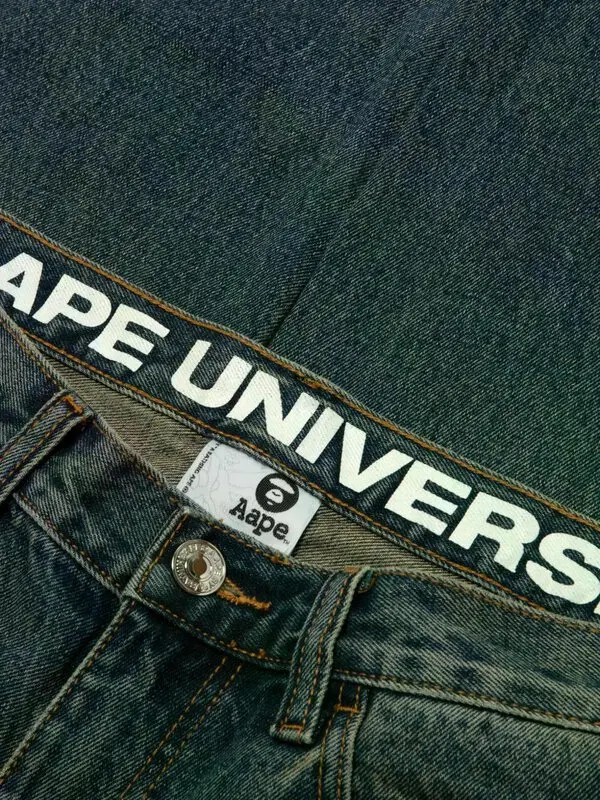 AAPE BY *A BATHING APE Distressed Trousers - Blue