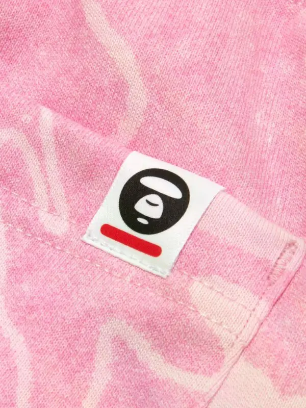 AAPE BY *A BATHING APE Logo Print Shorts - Pink