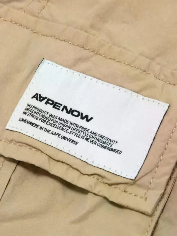 AAPE BY *A BATHING APE Cotton Cargo Shorts - Neutrals