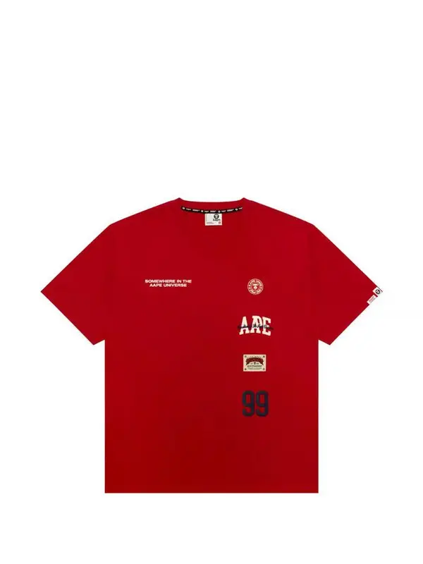 AAPE BY *A BATHING APE Logo-detailing T-shirt - Red