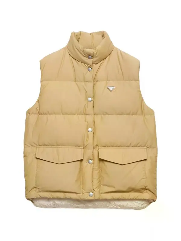 Prada Padded Down Vest - Neutrals