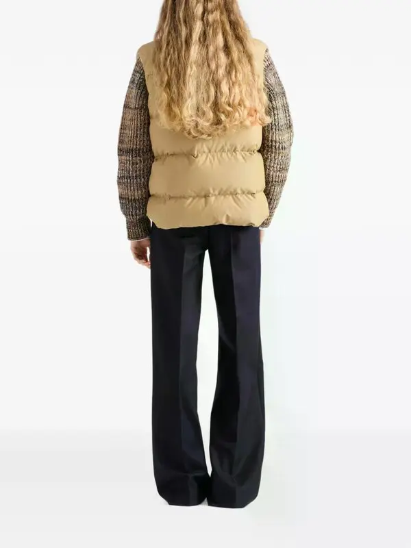 Prada Padded Down Vest - Neutrals