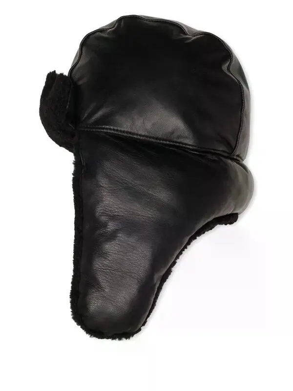 ROUGH. Leather Earflap Beanie