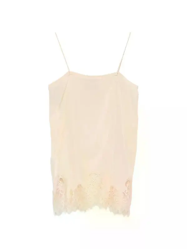 SEMICOUTURE Lace Top - Neutrals