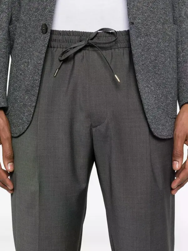 BRIGLIA 1949 Drawstring Pleated Trousers - Grey