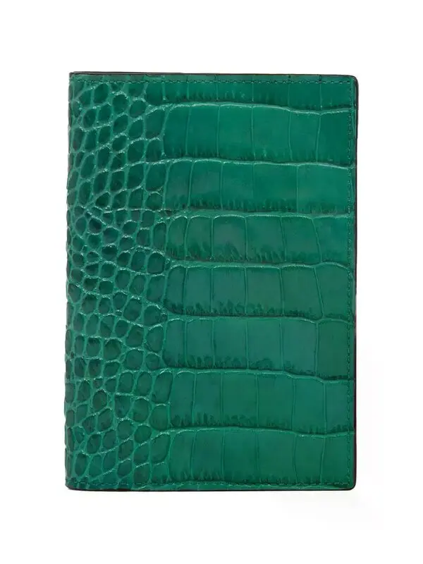Smythson Mara Passport Cover - Green