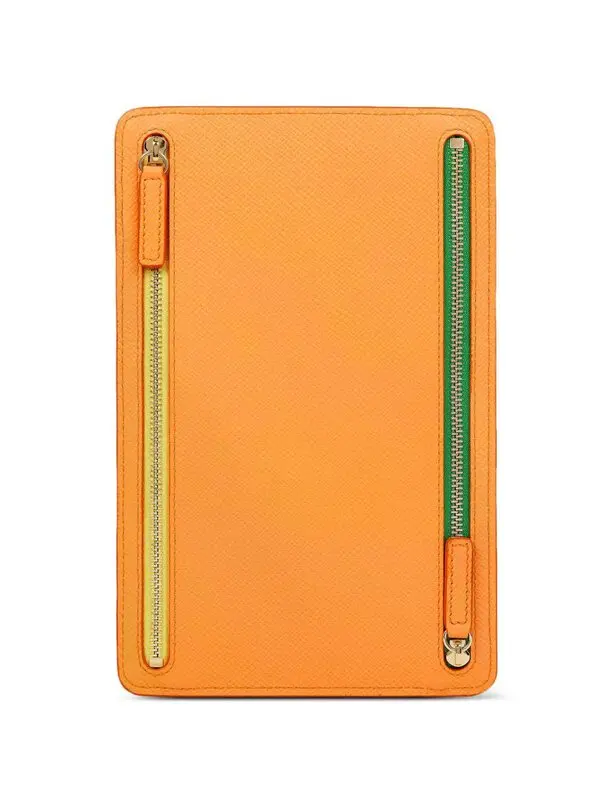 Smythson Panama Multi-zip Case - Orange