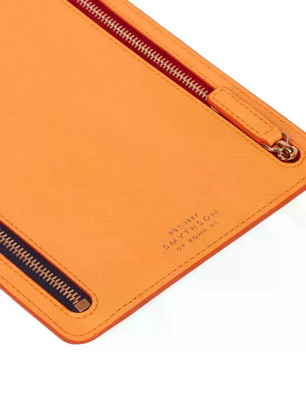 Smythson Panama Multi-zip Case - Orange