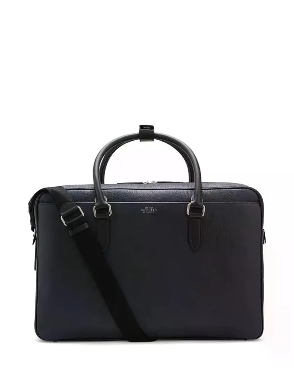 Smythson 48-hour Ludlow Double-zip Holdall Bag - Blue
