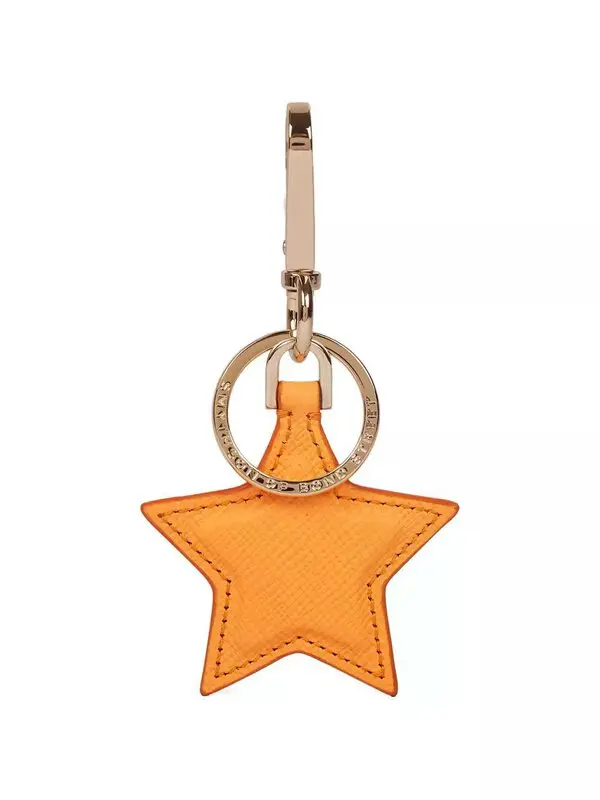 Smythson Panama Star Keyring - Orange