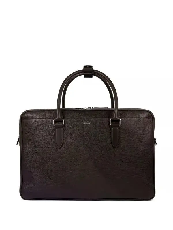 Smythson 48-hour Ludlow Zip Holdall Bag - Brown