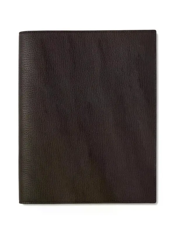 Smythson Evergreen Refillable Large Notebook - Brown