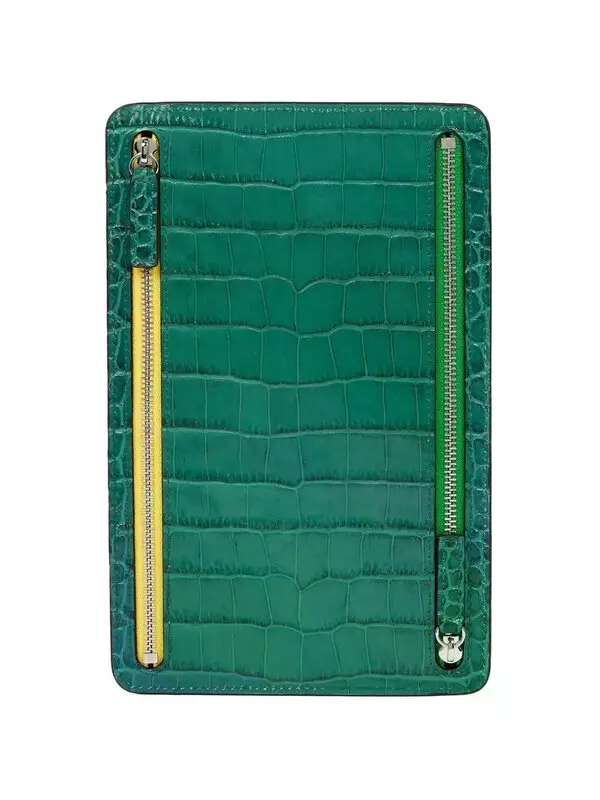 Smythson Mara Multi-zip Case - Green