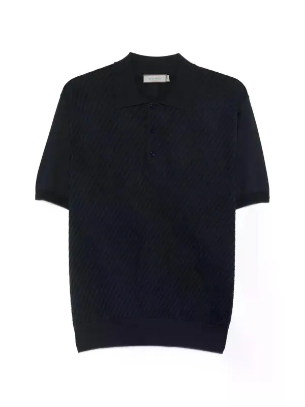 Canali Textured Polo Shirt