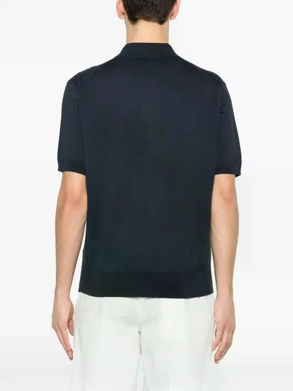 Canali Textured Polo Shirt