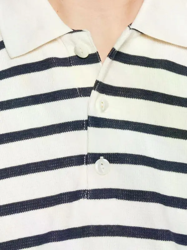 Junya Watanabe Striped Polo Shirt - Neutrals