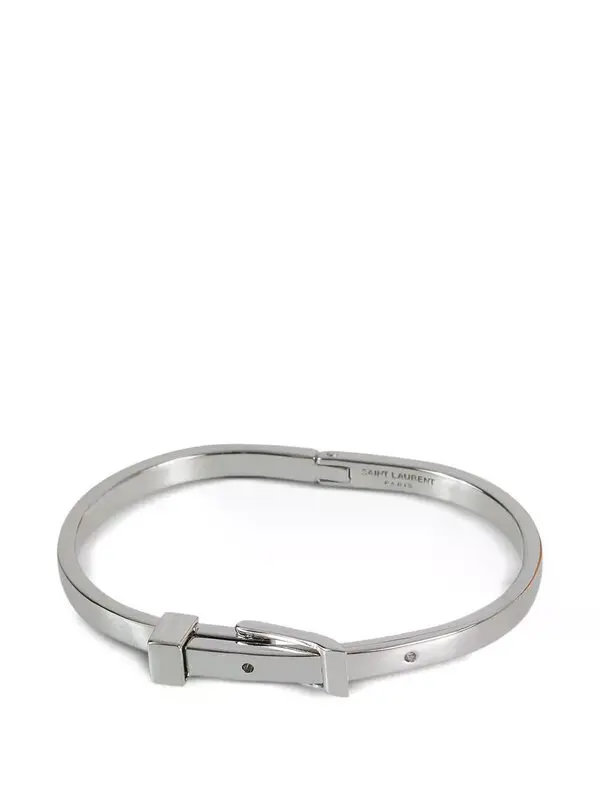 Saint Laurent Buckle Brass Bracelet - Silver