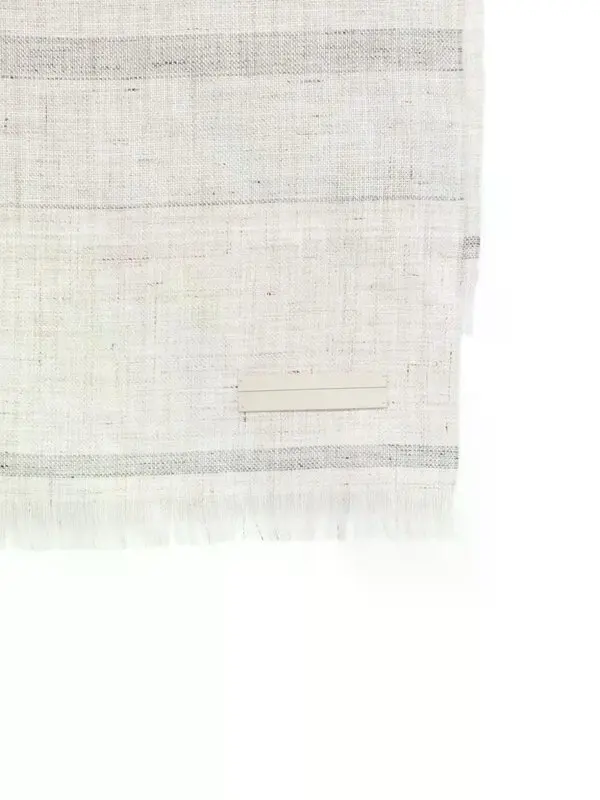 Zegna Striped Fringe Scarf