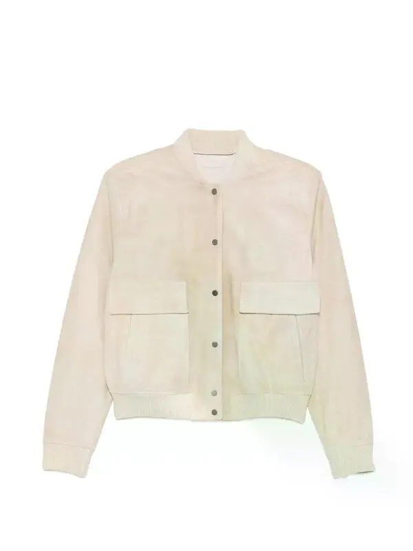 SALVATORE SANTORO Flap-pocket Buttoned Bomber Jacket - Neutrals