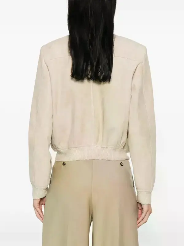 SALVATORE SANTORO Flap-pocket Buttoned Bomber Jacket - Neutrals