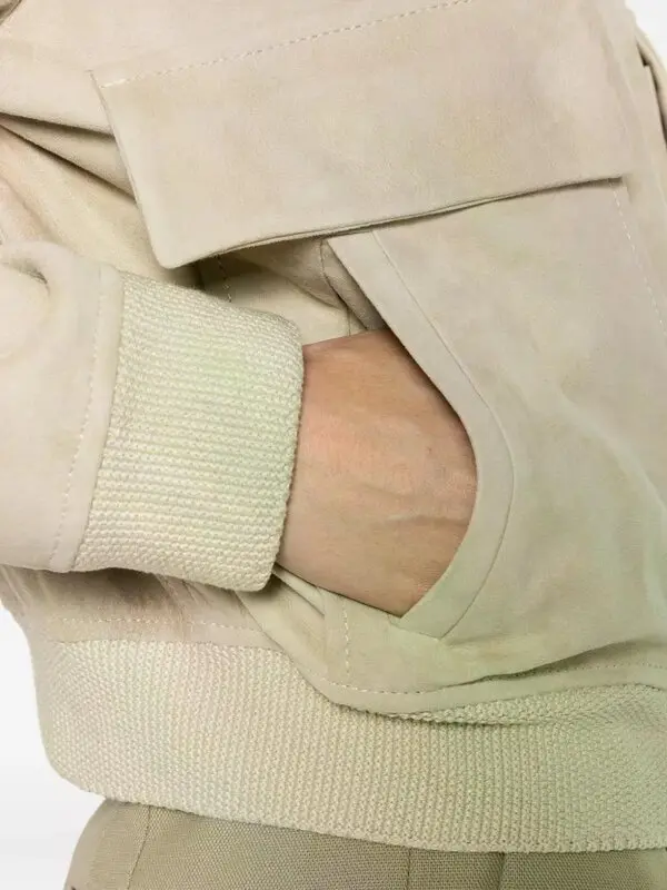SALVATORE SANTORO Flap-pocket Buttoned Bomber Jacket - Neutrals