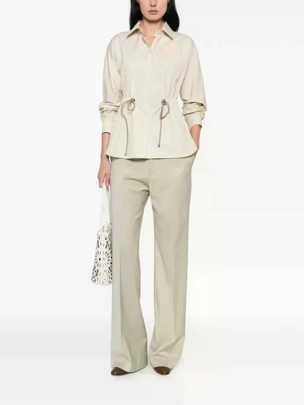 Max Mara Drawstring-waist Shirt - Neutrals